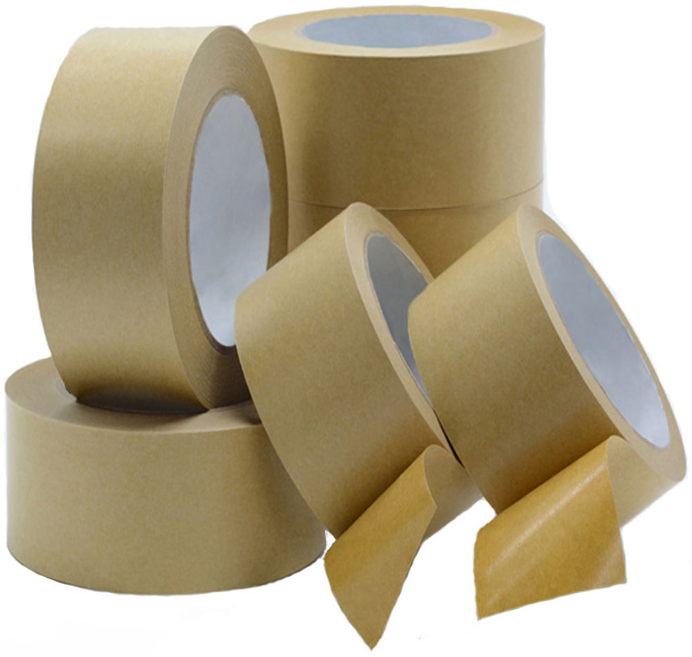 Custom Printed Kraft Packing Tape Self Adhesive Kraft Paper Gummed Tape ...